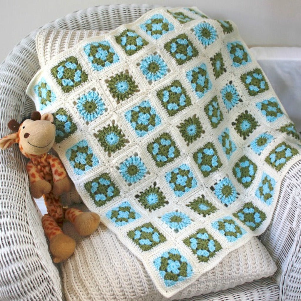 Handmade Crochet Patchwork Baby Blanket | Littler Quilts