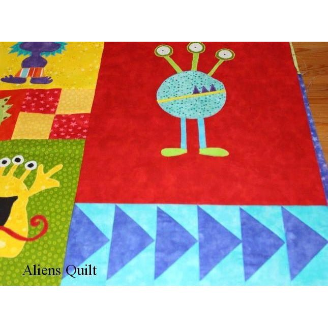 Custom Made Personalised Space Aliens Quilt | Littler Quilts